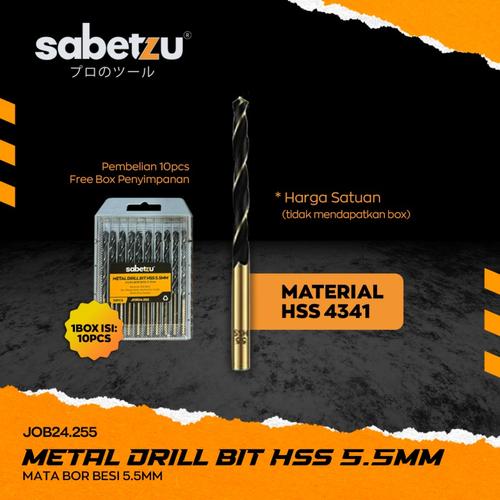Jual Mata Bor Besi 5.5 MM HSS Material 4341 Titanium Coat 5,5mm - HSS ...