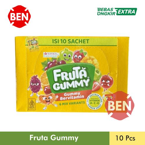Jual Fruta Gummy 1 Box 10 Pcs Mayora Gummy Vitamin Buah Jelly Anggur ...