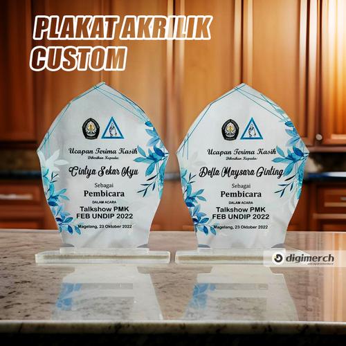 Jual Plakat Akrilik Custom Tebal 3mm UV Print | Piagam Plakat Akrilik ...