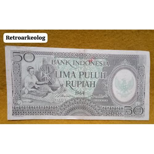 Jual uang kuno Indonesia lima puluh rupiah Tahun 1964 - Kota Tangerang ...