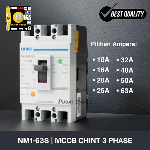 Jual MCCB Breaker Chint NM1-63S 3P 15kA 10A,16A,20A,32A,40A,50A,63A - 3P 63A - Jakarta Barat ...