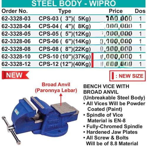 Jual Wipro Catok Paron body besi ragum 3" 4" 5" 6" 8" 10" 12" CPS - 6 ...