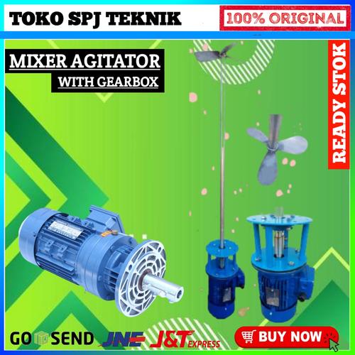 Jual Agitator Mixer Kimia SS304 1.5KW 2HP 3 Phase 2 Pole With Gearbox ...