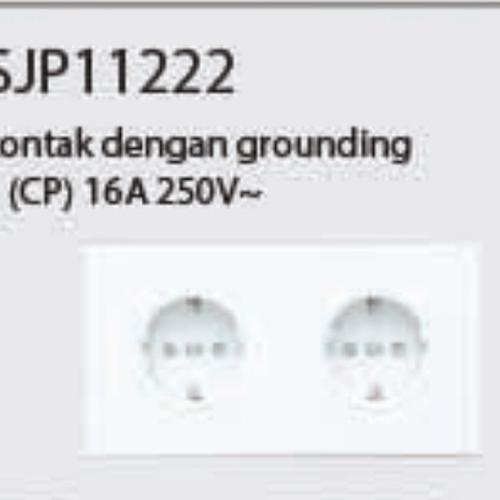Jual WESJP11222 Stop kontak dengan grounding ganda (CP) 16A 250V ...