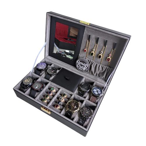 Promo Kotak Tempat Jam Tangan isi 8 Mix Perhiasan dan Aksesoris DIY ...