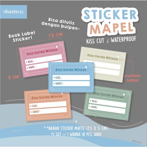 Jual STIKER MAPEL LABEL BUKU PELAJARAN SEKOLAH BOOK LABEL STICKER ...