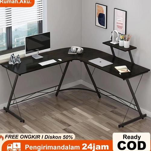 Jual RA Meja L Meja Kantor Serbaguna / Meja Belajar Murah L shaped Desk ...