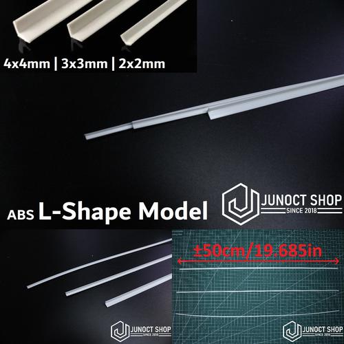 Jual ABS L Shape PVC - List Batang Sudut Siku Kanal Beam L - Plastik ...