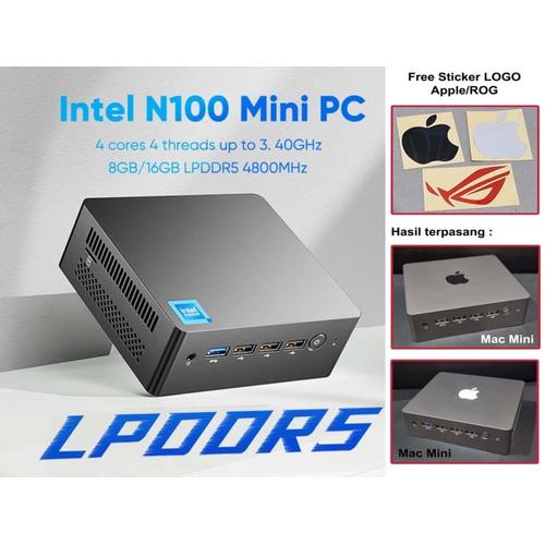 Jual Mini PC N100 N9N Intel Alderlake Gen12 16GB LPDDR5 256GB SSD NVMe ...