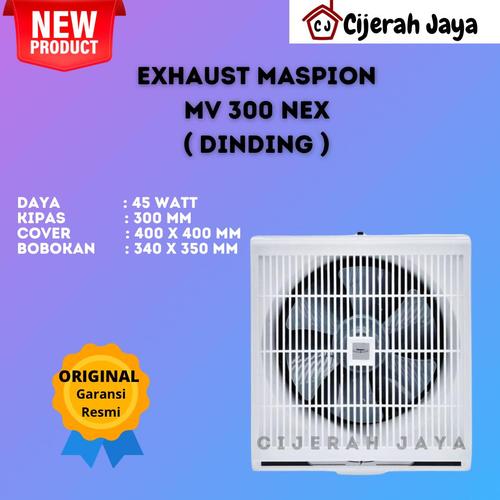 Jual MASPION MV 300 NEX WALL EXHAUST FAN 12 INCH KIPAS ANGIN DINDING IN-OUT / HEXOS DINDING ...