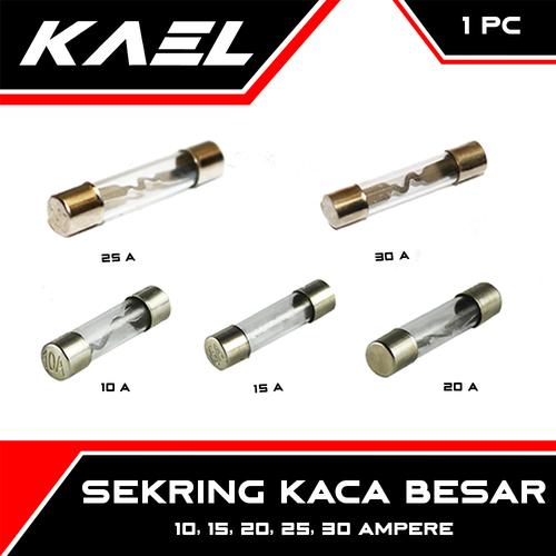 Promo Sekring Kaca Besar 15 20 25 30 Ampere Kaca Sikring Tabung Fuse ...