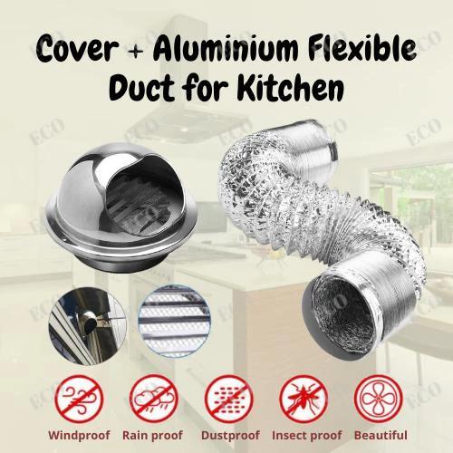 Jual pipa cerobong asap 4 inch, AC, Cooker hood, exhaust 4" / pipa ...