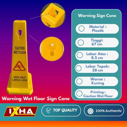 Promo Warning Sign Caution Wet Floor Cone Kerucut Peringatan - Hati ...