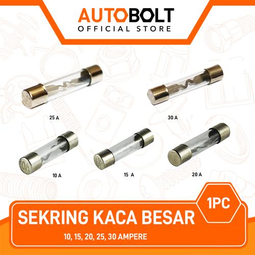 Jual Sekring Kaca Besar 15 20 25 30 Ampere Kaca Tabung Fuse Sikring ...