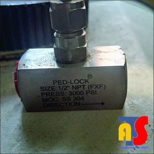 Jual NEEDLE VALVE PED LOCK SS 304 ½” CLASS 3000 - Kab. Sidoarjo ...