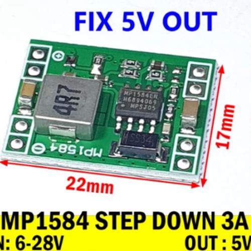 Jual NEW PART FIX 5V FIXED MP1584EN DC-DC 3A Power Supply Buck ...