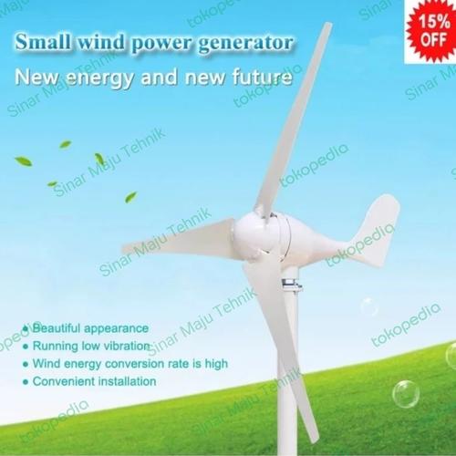 Jual Wind Turbine Generator 400W 24V 3 Blades With Controller Complete ...