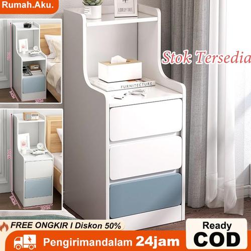 Jual Meja Nakas Bedside Table Meja Kamar Tidur Lemari Laci Serbaguna ...