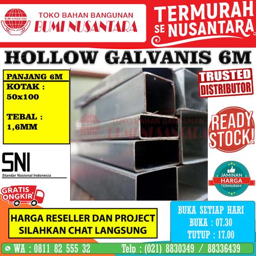 Jual HOLLOW GALVANIS 5x10 50x100 HOLOW STALBUS GALVANIZ PIPA KOTAK 3X3 ...
