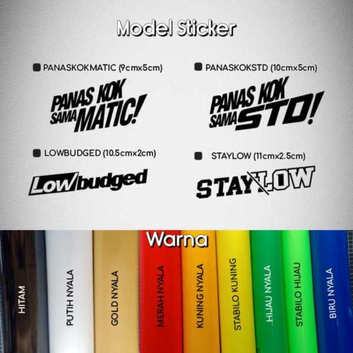 Jual Stiker Panik kok Sama Matic Sticker Panik kok Sama Standar Stiker ...