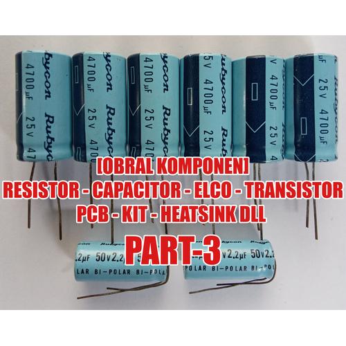 Jual [OBRAL KOMPONEN] RESISTOR - CAPACITOR - ELCO - TRANSISTOR - PCB ...