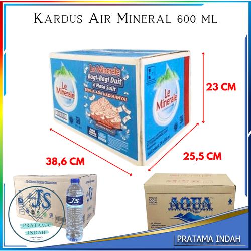 Jual KARDUS KOSONG AIR MINERAL BOTOL UKURAN 600 ML - KARDUS AQUA BOTOL ...