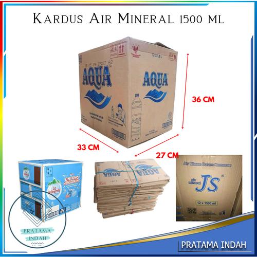Jual KARDUS KOSONG AIR MINERAL BOTOL UKURAN 1500 ML - KARDUS AQUA BOTOL ...