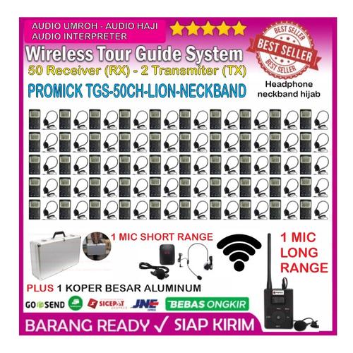 Jual Neckband Wireless Tour Guide System Audio Haji Umroh 50CH LION 2 TX - PROMICK TGS-50CH-LION ...