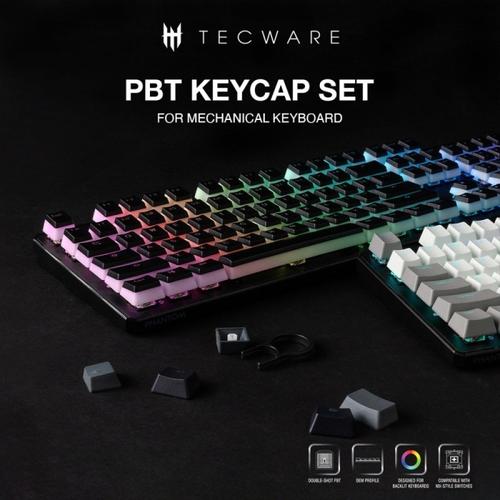 Jual TECWARE DOUBLE SHOT PBT TWO TONE WHITE GREY KEYCAP SET FOR ...