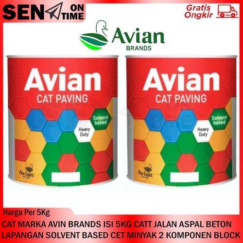 Jual CAT MARKA AVIAN BRANDS PAVING ISI 5KG CATT JALAN ASPAL BETON ...