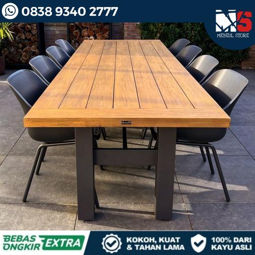 Jual meja meeting - meja outdoor - meja makan outdoor kayu jati 200 × ...