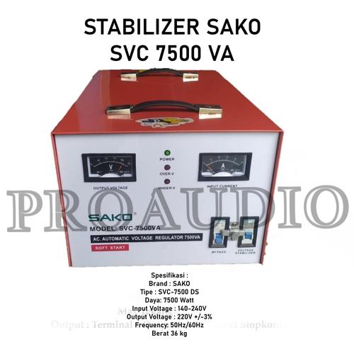 Jual Stabilizer Listrik SAKO SVC-7500 Stavolt 7500 Watt Stabilizer SAKO SVC 7500 Watt SVC 7500VA ...