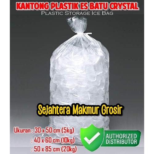Jual Plastik Es Batu Kristal Tebal 10kg / Kantong Es Batu Crystal / Ice ...