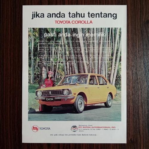 Jual Iklan Jadul TOYOTA COROLLA - Wall Decor Poster Mobil Antik Vintage ...