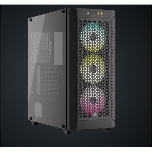 Promo Corsair 480T RGB + 3 Fan ARGB Airflow Tempered Glass Mid Tower ...