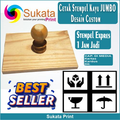 Jual Stempel kayu paling jumbo cap kardus sablon box brand packaging ...