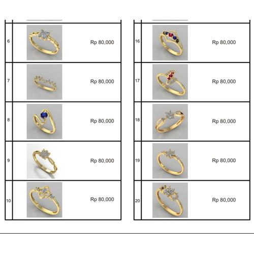 Jual 48 Model Design Perhiasan Emas File STL Gold Jewelry 3D Print ...