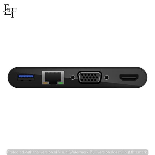 Jual Multi adapter BELKIN USB-C Multimedia Adapter AVC005btBK for Apple ...