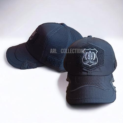 Jual topi tactical coak hitam security satpam combinasi ripstop cotton ...