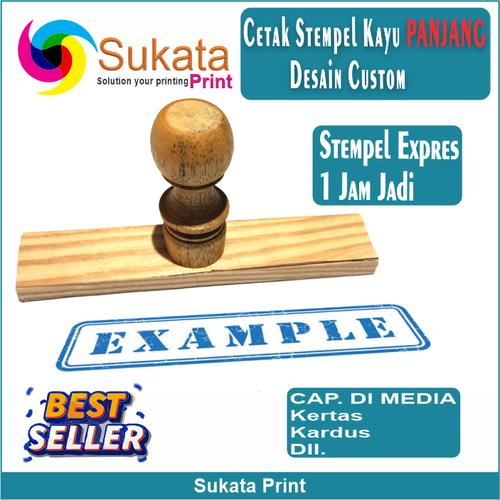 Jual Cetak Stempel Kayu Ukuran Persegi Panjang Free Desain Custom Suka ...