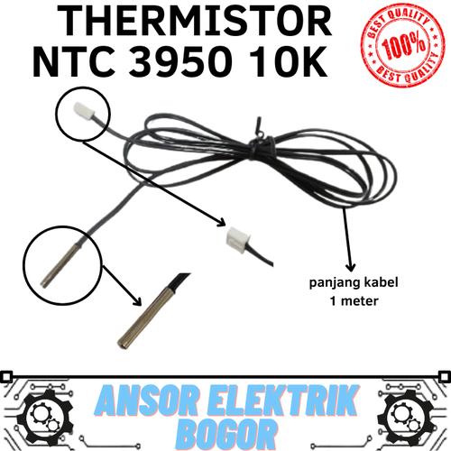 Jual THERMISTOR NTC 3950 10K 1M METER TEMPERATURE SENSOR SUHU PROBE ...