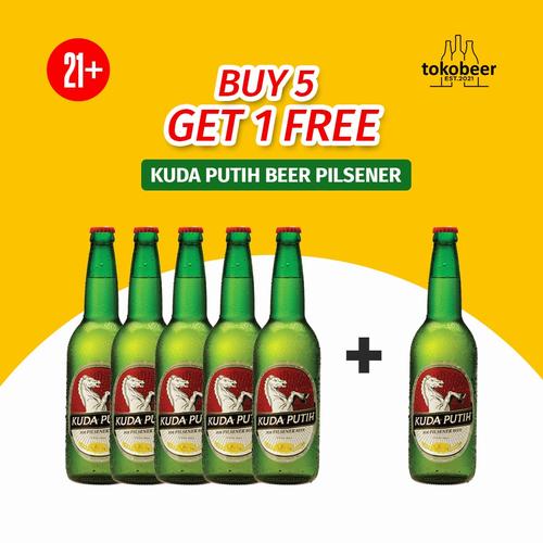 Jual Bir Kuda Putih Botol 620 ML Buy 5 (Five) Get 1 (One) - (Beer ...