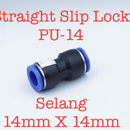 Jual PU-14 PU14 Konektor Fitting Lurus Slip Lock Selang 14mm X 14mm ...