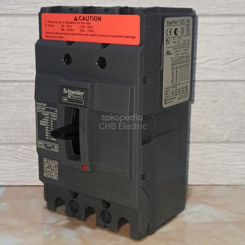 Jual MCCB BREAKER SCHNEIDER 3P EZC100F 50A (10kA) Ref.EZC100F3050 - 50A - Jakarta Pusat - CHB ...