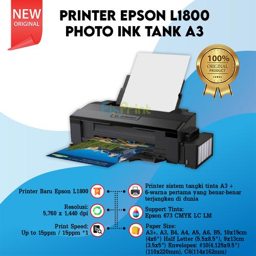 Jual Printer Epson L1800 Print A3+ GARANSI RESMI A3 INFUS Ori Original ...