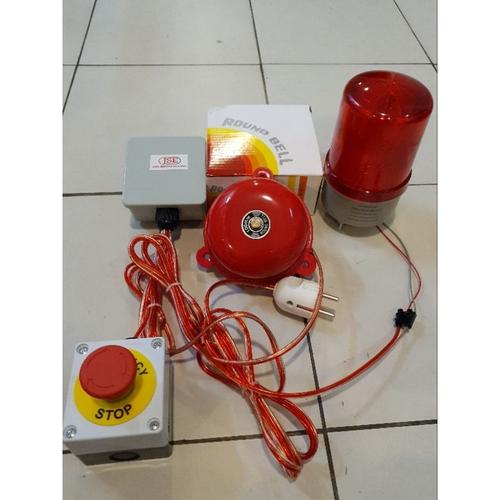 Jual sirene bell ground bell kring alarm 100mm pabrik sirine set tingal ...