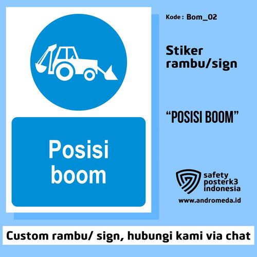 Jual Stiker Vinyl Sign Rambu K3 Posisi Boom_2 - 20x15 cm - Kota Bandung ...