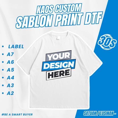 Jual Kaos Custom Bebas DTF / Custom Tulisan / Gambar / Logo / Foto ...