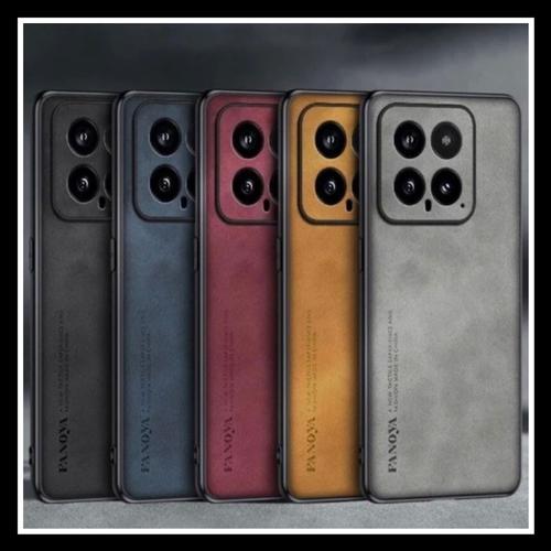 Jual Xiaomi 14 5G Fanoya Nappa Leather Original Hard Case Soft Casing ...
