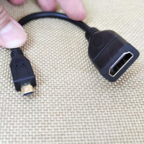 Jual SKU-1302 KABEL MICRO HDMI TO HDMI FEMALE ADAPTER CABLE - Kota ...